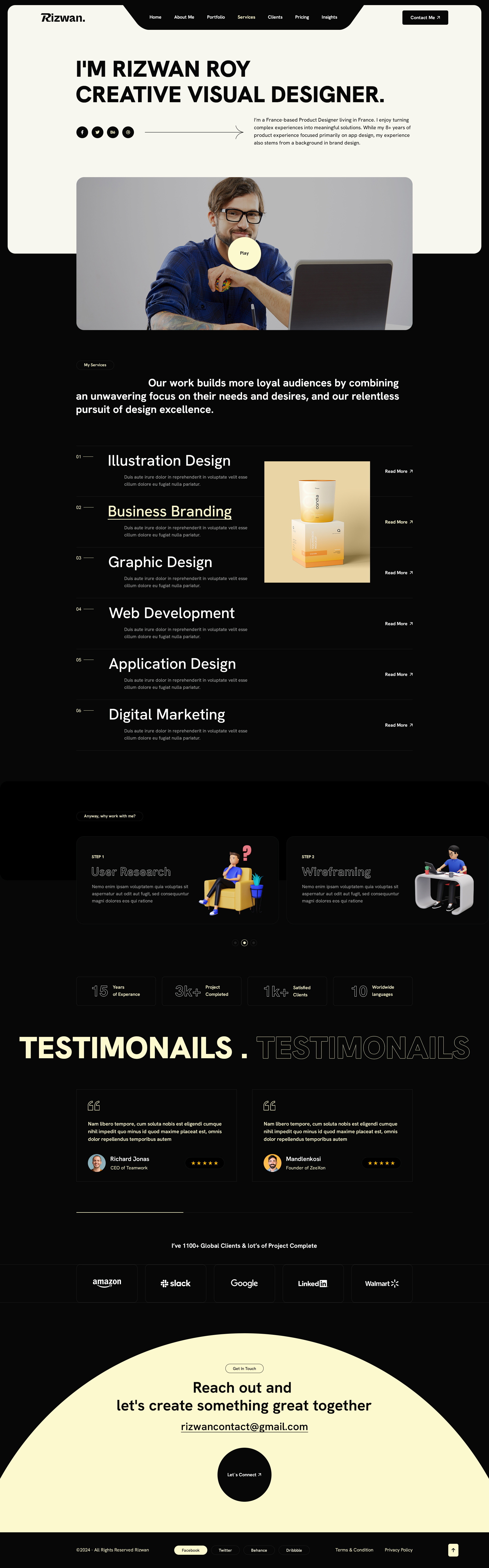 Rizwan - Personal Portfolio PSD Template by craftdzine | ThemeForest